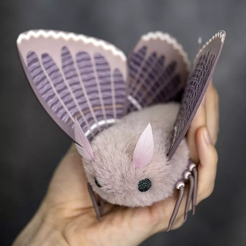 Moth Doll Unique Handcrafted Gifts Cute Plush Insect Figurines